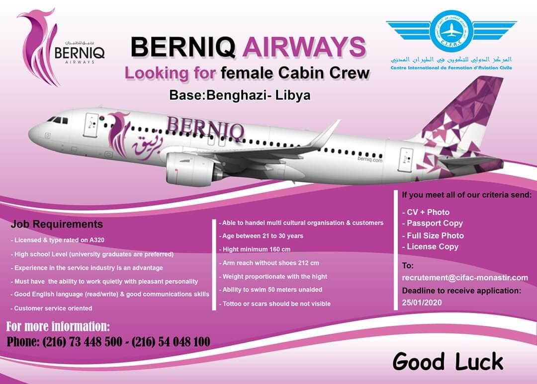 Berniq Airways / recrute – Offres d'emploi