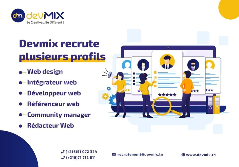 Devmix / recrute [plusieurs profils] – Offres d'emploi