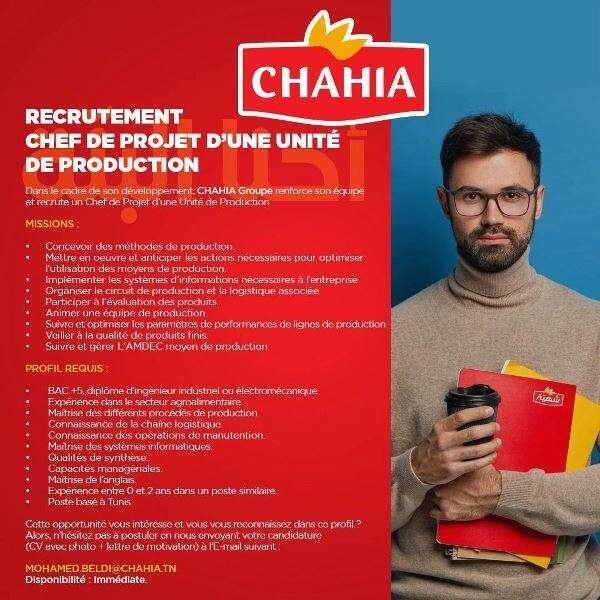 CHAHIA Groupe / recrute – Offres d'emploi