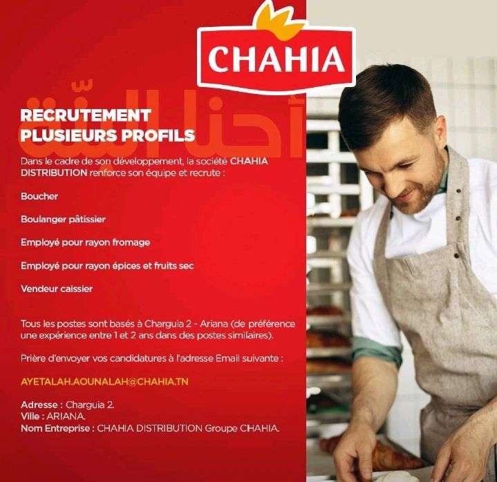Chahia / recrute » Divers » CDD » Offres d'emplois