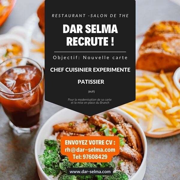 Dar Selma / recrute [Chef Cuisinier] » Offres d'emplois