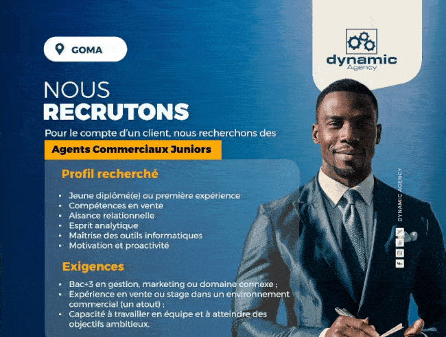Dynamic Agency / recrute [#Goma] » Offres d'emplois
