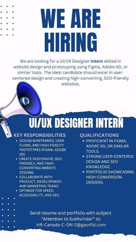 Job Title: UI/UX Designer [#Canada] – Offres d'emploi
