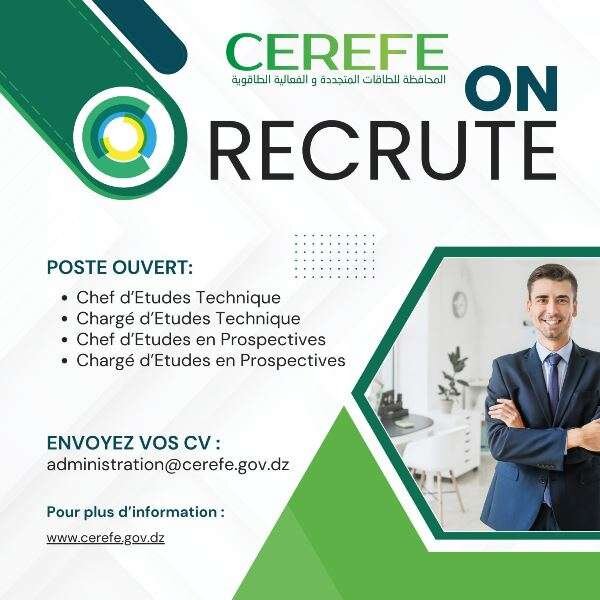 Recrutement au CEREFE [ #Algérie ] – Offres d'emploi
